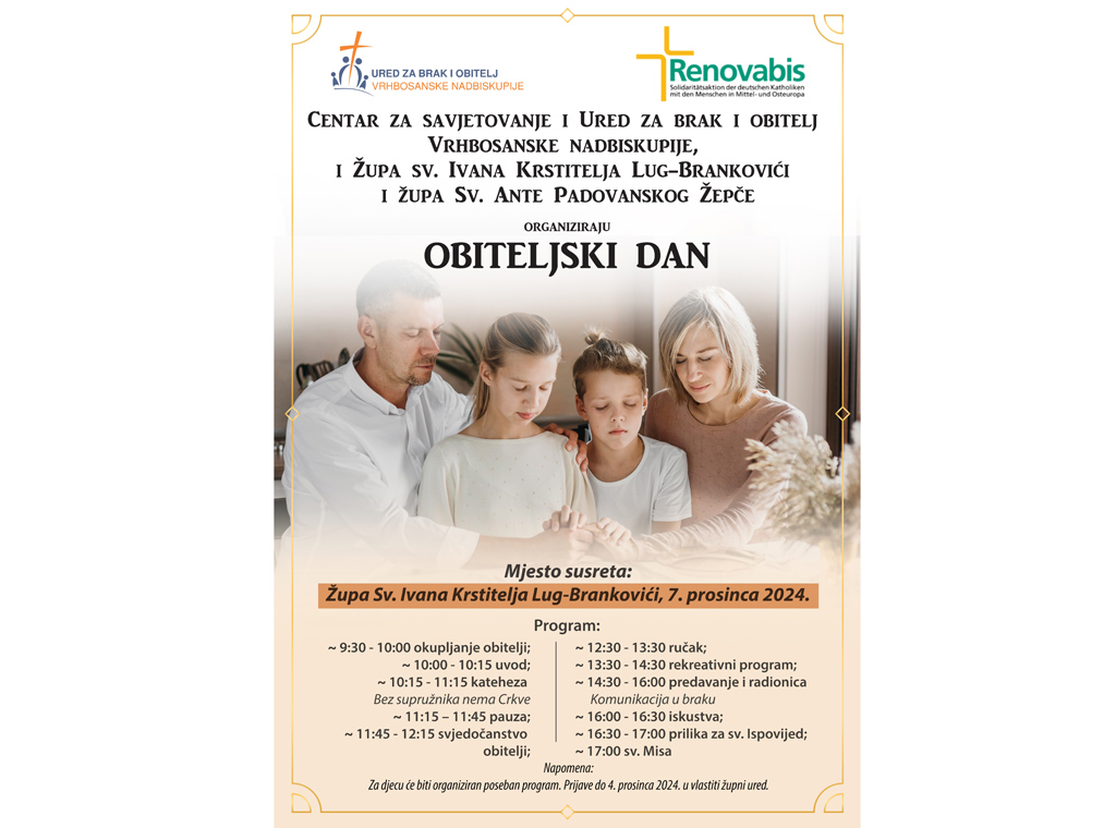 Najava obiteljskoga dana | Katolički tjednik
